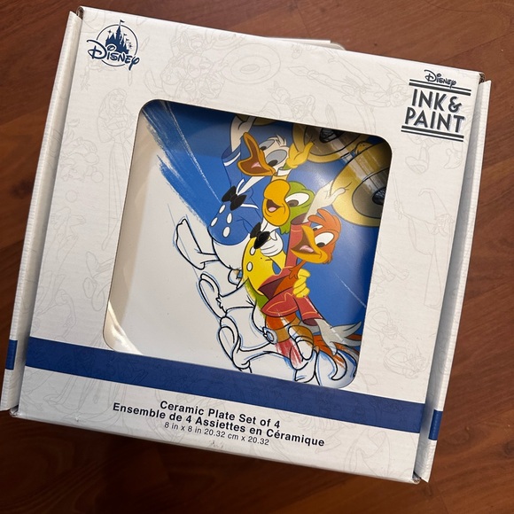 Disney | Dining | Disney Ink Paintceramicsaladordesertplates | Poshmark